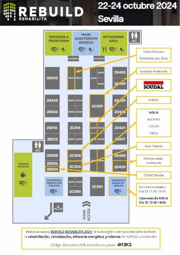 AISLA en Rebuild Rehabilita 2024: descuento y mapa para la visita